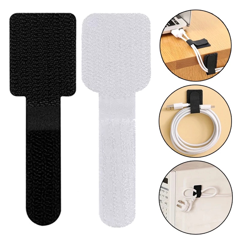 Self-adhesive Wire Organizer Hook And Loop Cable Tie Desk Tidy Cable ...