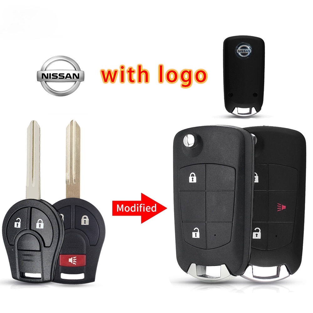 2/3/4 Button Modified Flip Remote Blank Case Folding Car Key Shell For ...