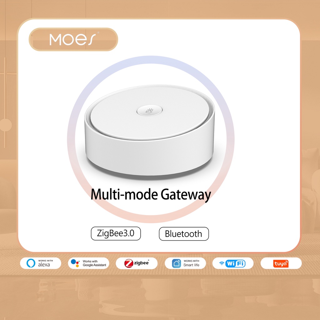 MOES Smart Multi-mode Gateway ZigBee 3.0 WiFi Bluetooth Mesh Hub Work ...