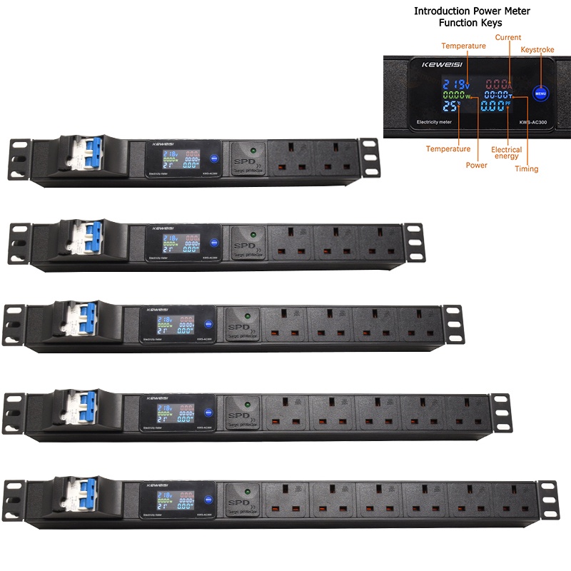 PDU power distribution unit,digital display meter, 2/3/4/5/6/7/8/9/10 ...