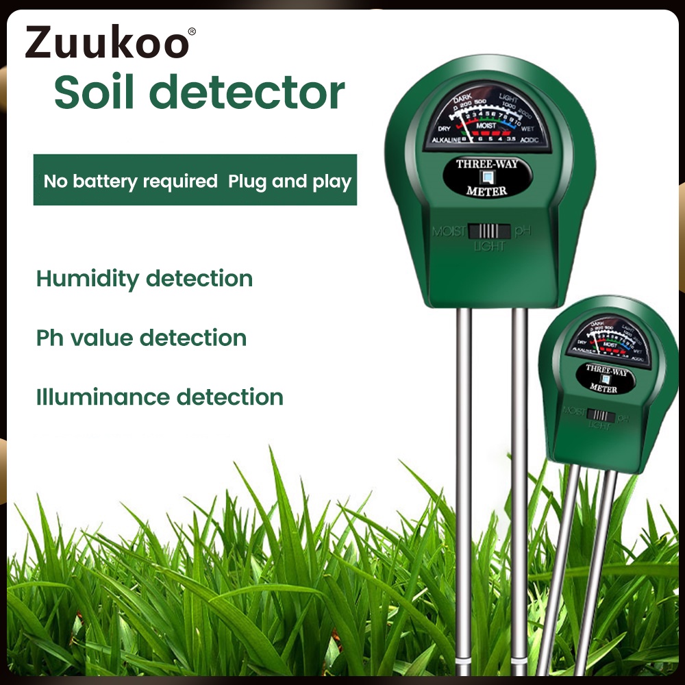 Moisture/PH/Sunlight 3-in-1 Soil Humidity Sensor Detector Plants Soil ...
