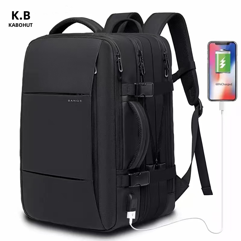 Kabohut Extendable Men's Backpack Large Capacity Business Travel ...
