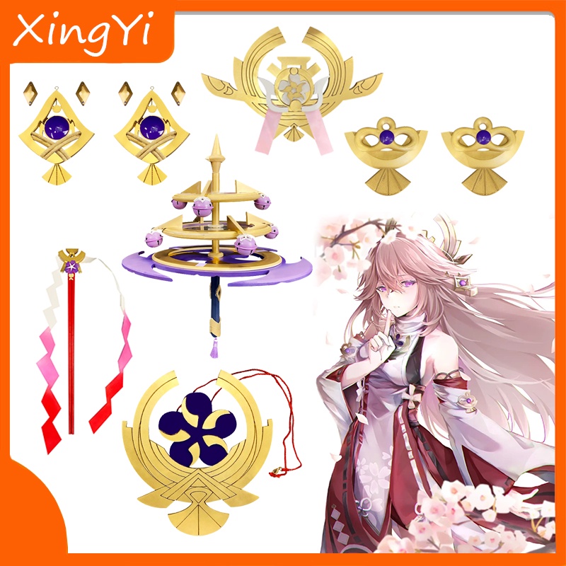 Game Genshin Impact Yae Miko Kagura's Verity&Blessed Wand Full Set ...