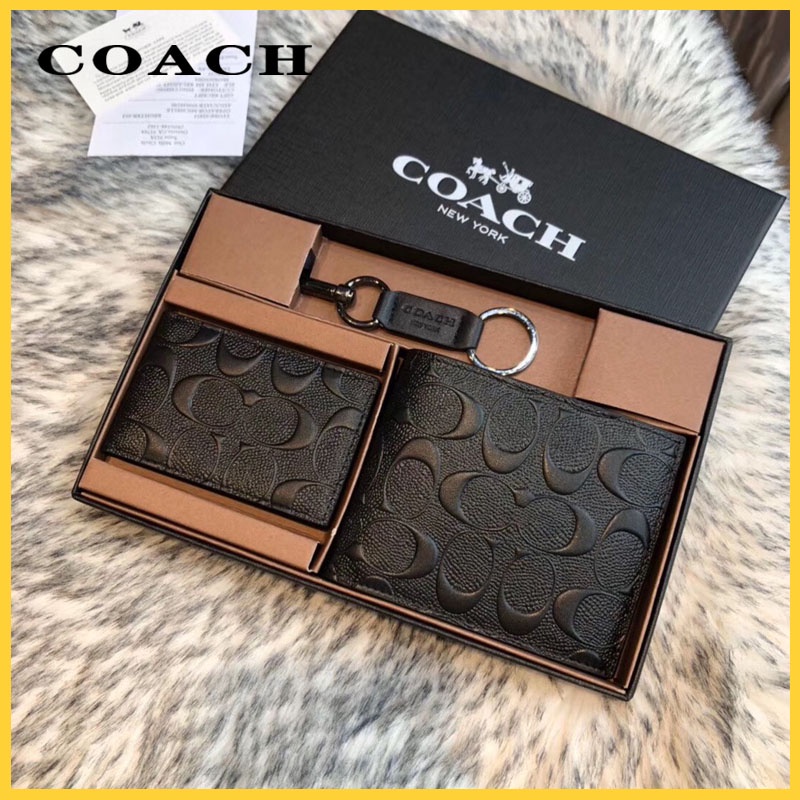 Men's classic embossed short wallet coin purse folding wallet 75371 ...