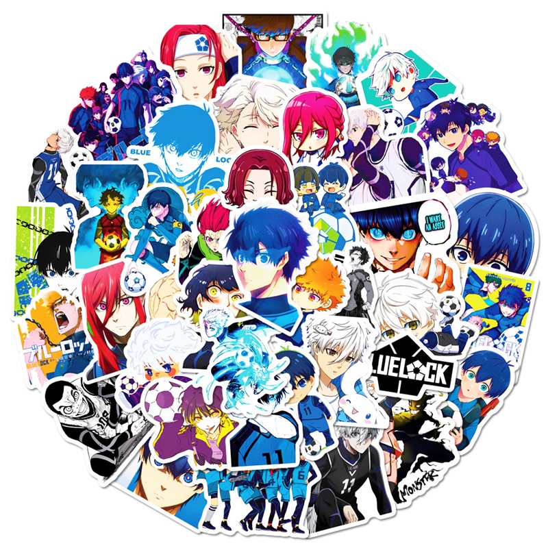 10/50Pcs Anime BLUELOCK Cartoon Stickers for Notebook Skateboard ...
