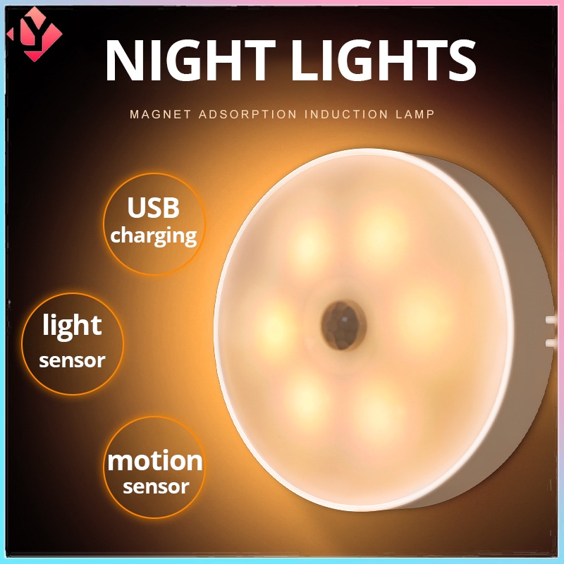Indoor LED Sensor Night Light Human Body Induction Sensor Wall Lamp ...