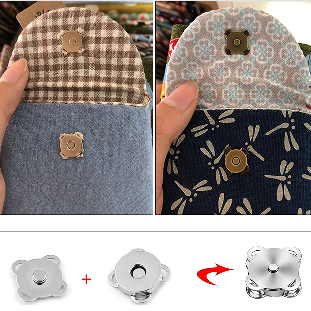 5Pcs/Set Metal Magnetic Snap Fasteners Magnetic Clasps Buttons 10/14mm ...