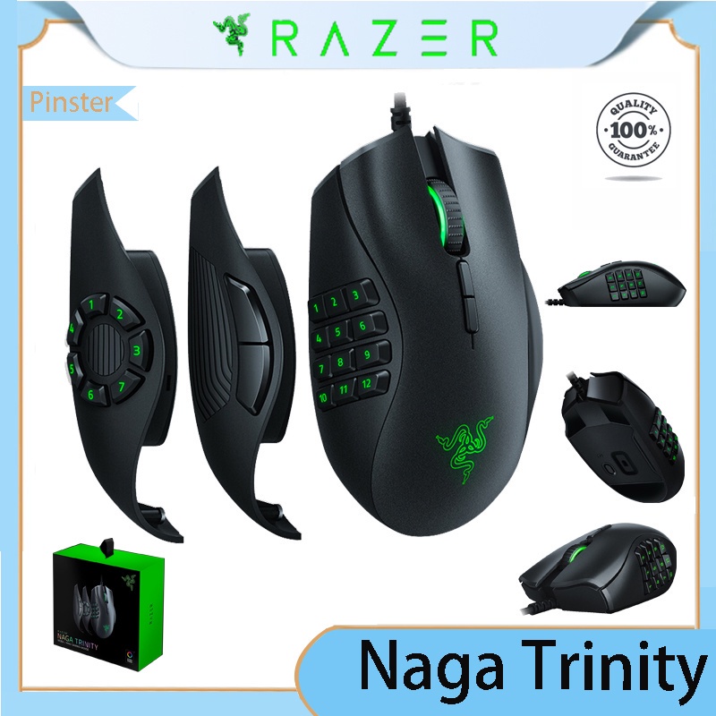 Razer Naga Programmable Wired Trinity 16,000 DPI RGB Optical Gaming ...