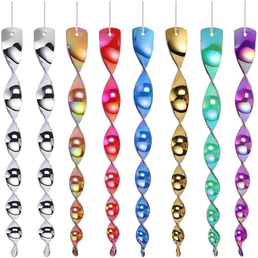 8Pcs Reflective Bird Deterrent Rods, 7 Color 30cm Hanging Bird ...