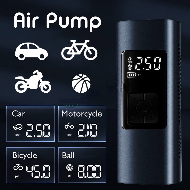 Wireless Tyre Air Pump Portable Inflator Car Air Compressor For ...