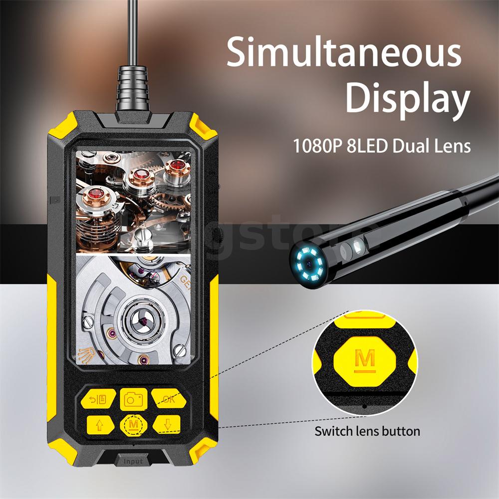 P50 8mm Dual Lens Industrial Endoscope 1080P Full HD 4.5inch LCD ...