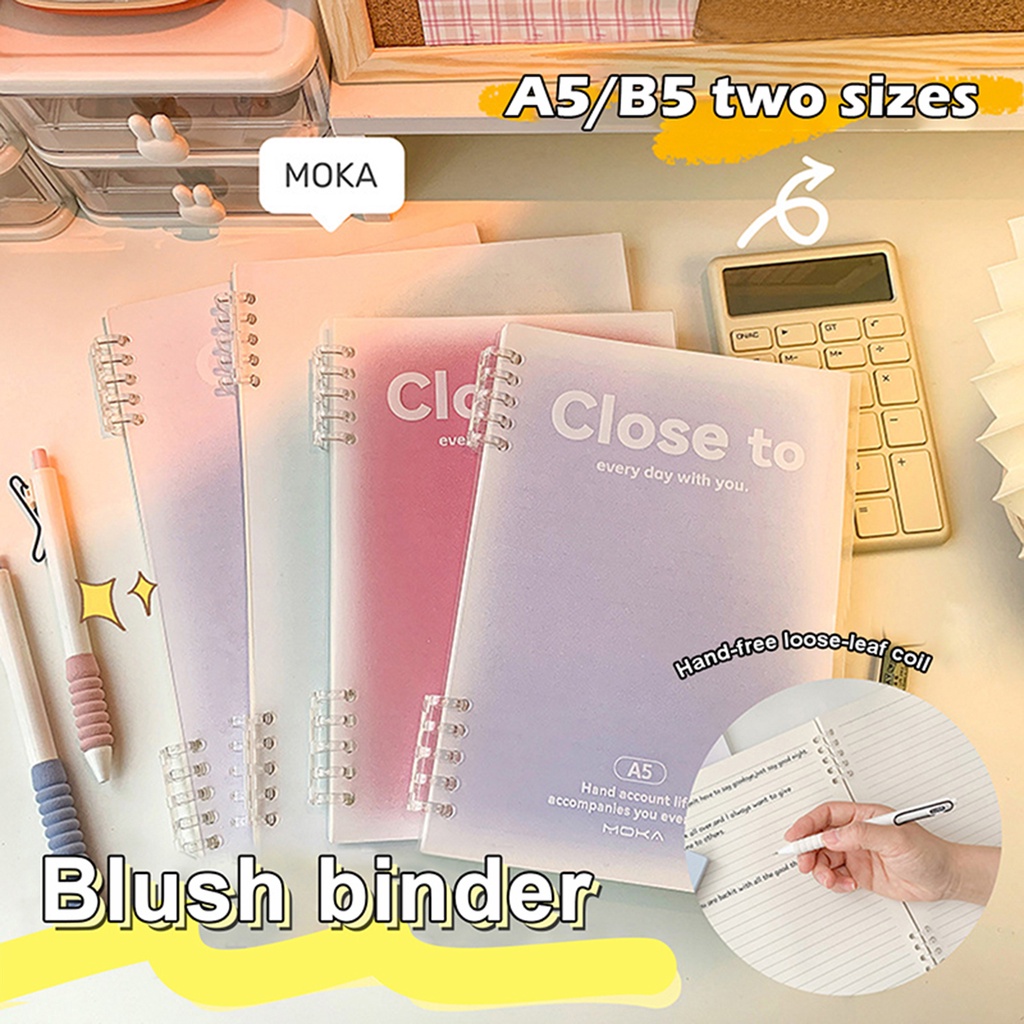 A5/B5 Binder Loose-Leaf Notebook 60 Sheets Lined Book Gifts Kawaii Note ...