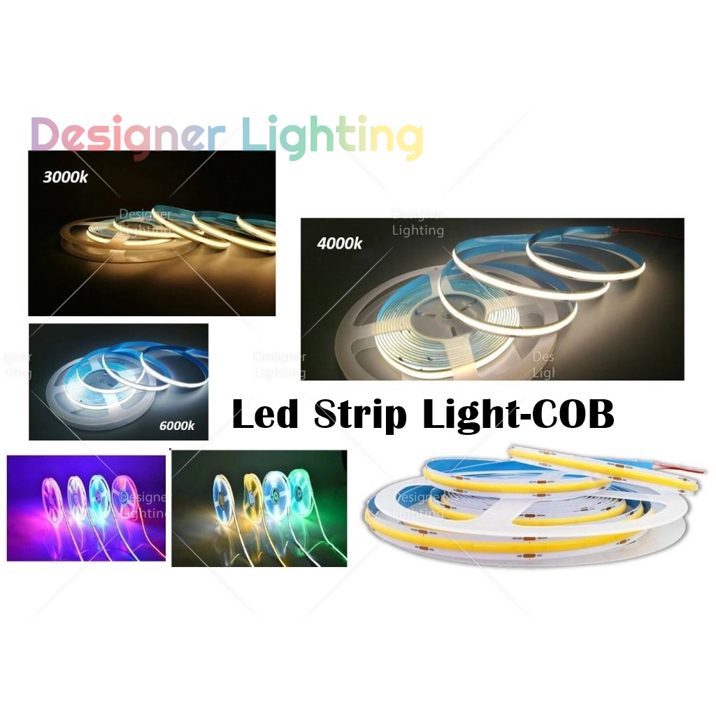 [8mm-480D Project Spec] 24V COB Led Strip Light 5meter Power Supply 36w ...