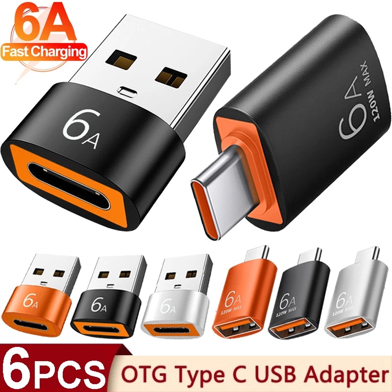 6A USB To Type-C and TypeC to USB OTG Converter USB 3.0 Adapter for ...