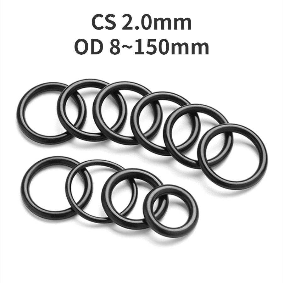 [WDY] Black NBR O-Ring CS2.0mm * OD8~100mm Sealing Gasket | Shopee ...