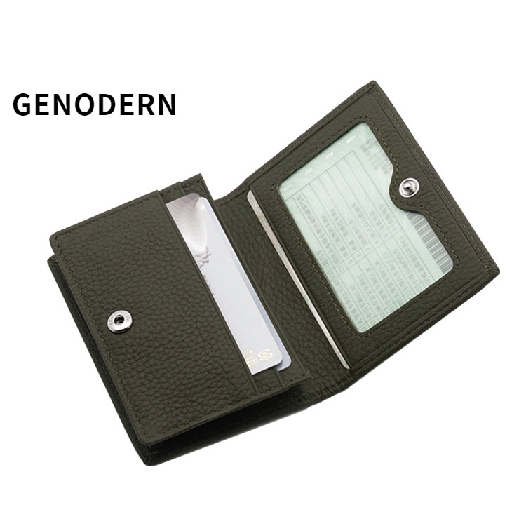 GENODERN Leather Business Card Holder Men and Women Business Cowhide ...