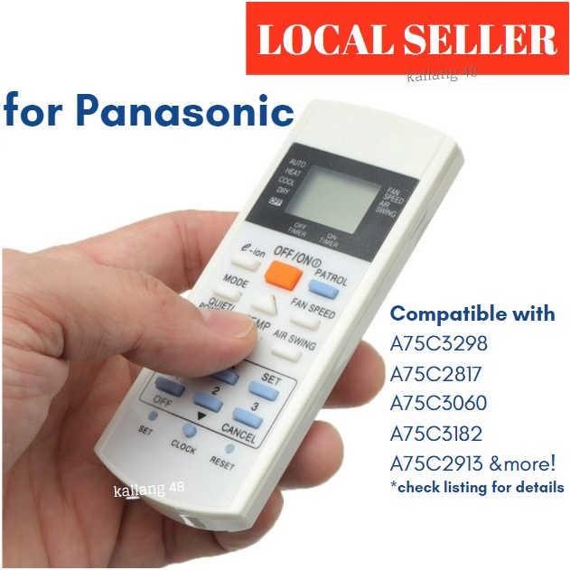[PRO+GUARD] Replacement Panasonic A75C3298 Air Con Remote Control ...