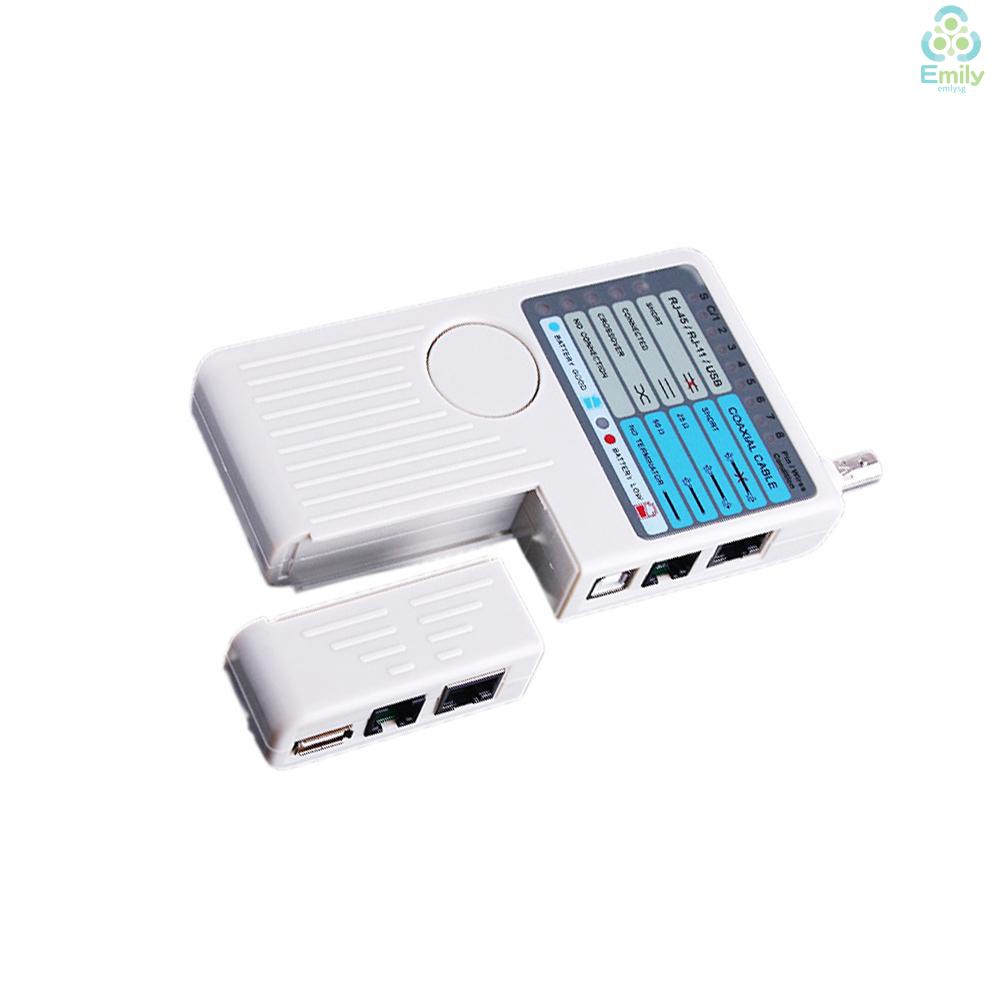 4-in-1 Remote RJ11 RJ45 USB BNC LAN Network Phone Cable Tester Meter ...