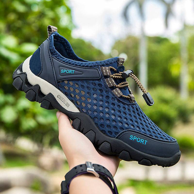 Men's shoes Breathable casual mesh sports shoes Hollow mesh outdoor ...