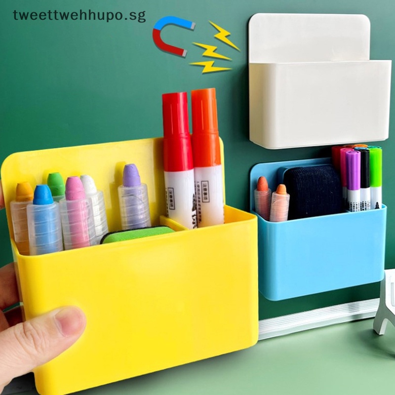 TWE Candy Color Magnetic Storage Box Plastic Whiteboard Marker Pen ...