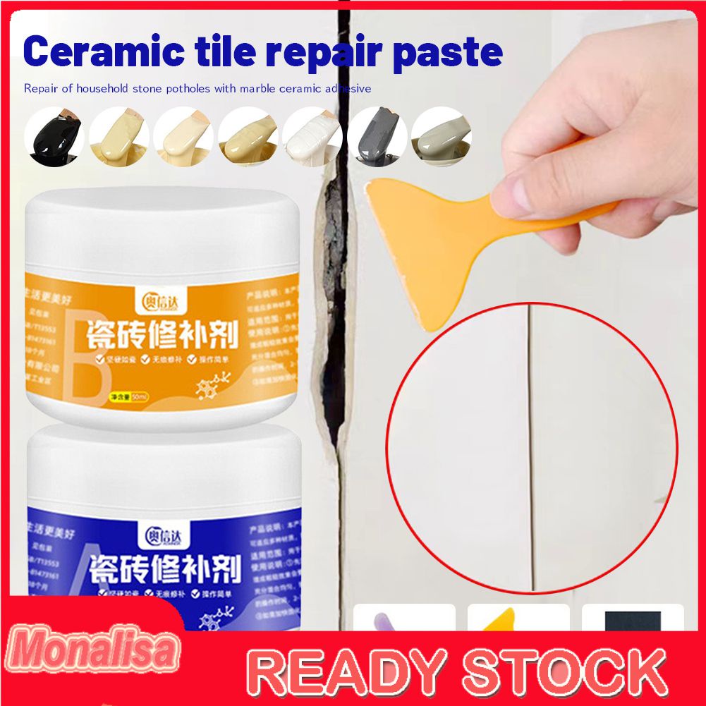 2pcs Tile Repair Paste Kit Bathroom Tub Repair Tile Shower Repairing ...