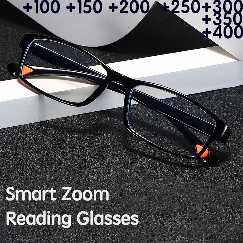 Men's and Women's HD Smart Zoom Reading Eyeglasses New Anti-blue Light ...
