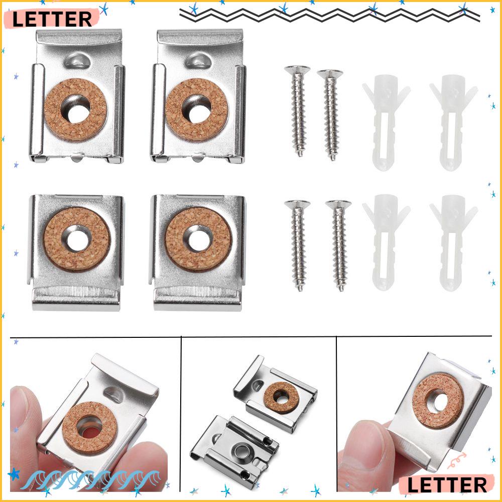 LETTER 1Set Useful Glass Clamp Adjustable Fix Clip Mirror Cabinet ...