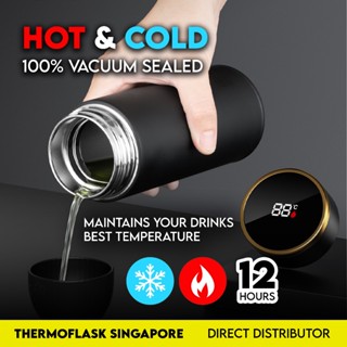 [SG STOCK] Smart LED Bottle 316 Grade Stainless Steel Thermos Thermal Flask Measure Temperature ...