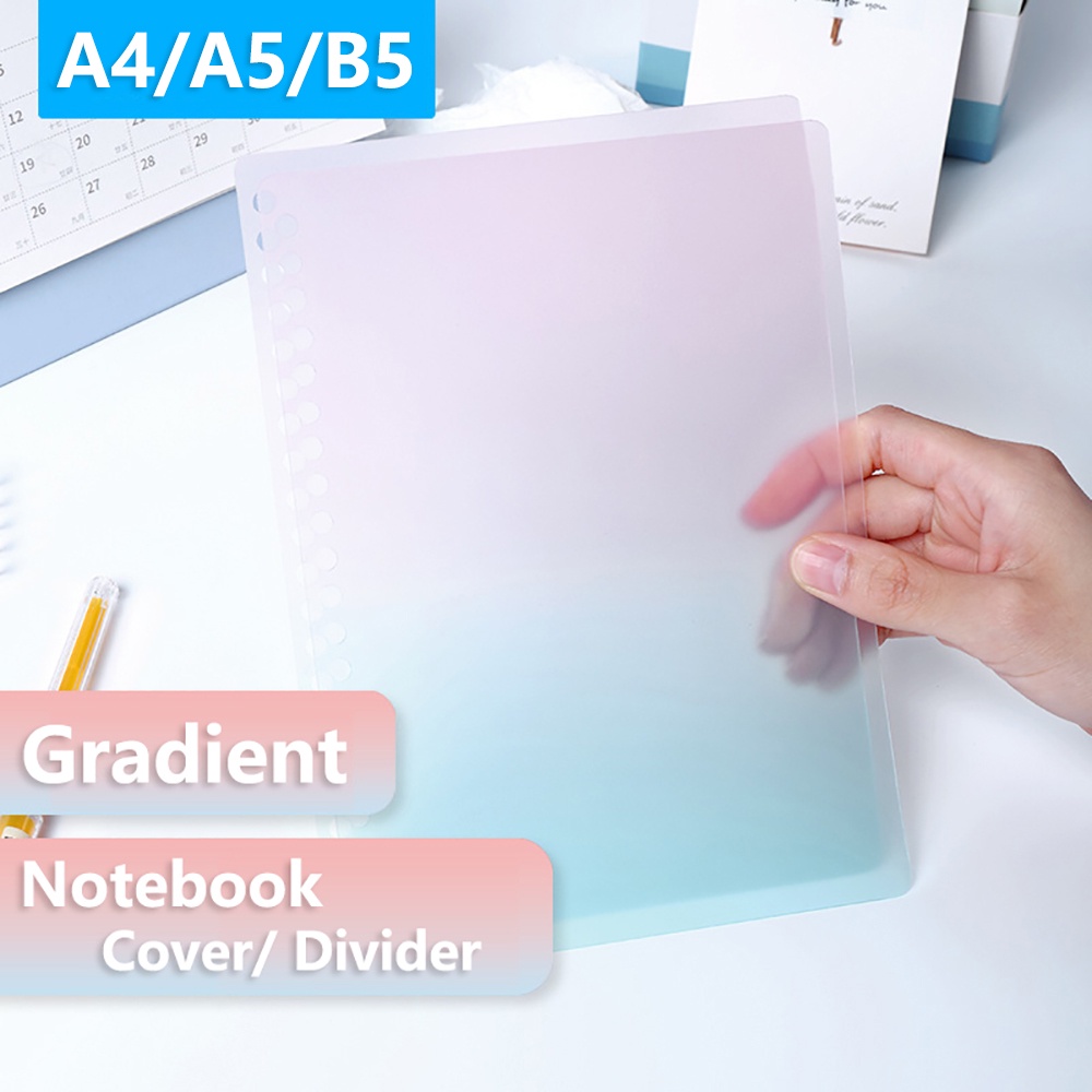 A4/A5/B5 Gradient Color Binder Index Page School Notebook Separator Page Scrapbook Diary Coil ...