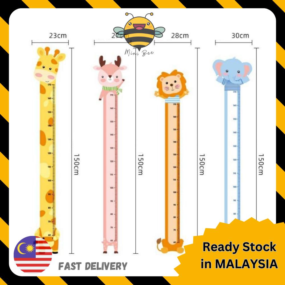 Removable Children Growth Height Measurement Chart Wall Sticker ...