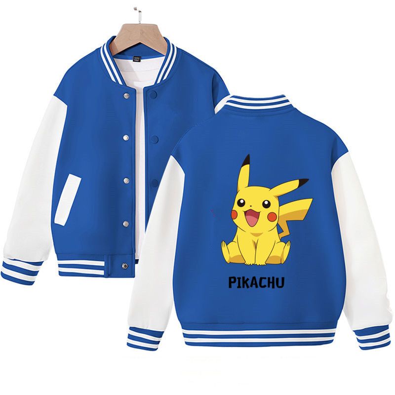 Kids Pokemon Pikachu jacket top baseball coat Pokemon Pikachu clothes ...