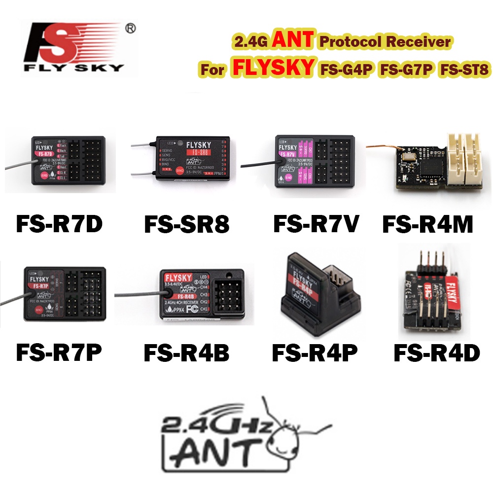For Flysky FS-G7P G4P ST8 2.4G ANT Protocol Receiver FS-R7V FS-R7D FS-SR8 FS-R7P FS-R4P FS-R4D ...