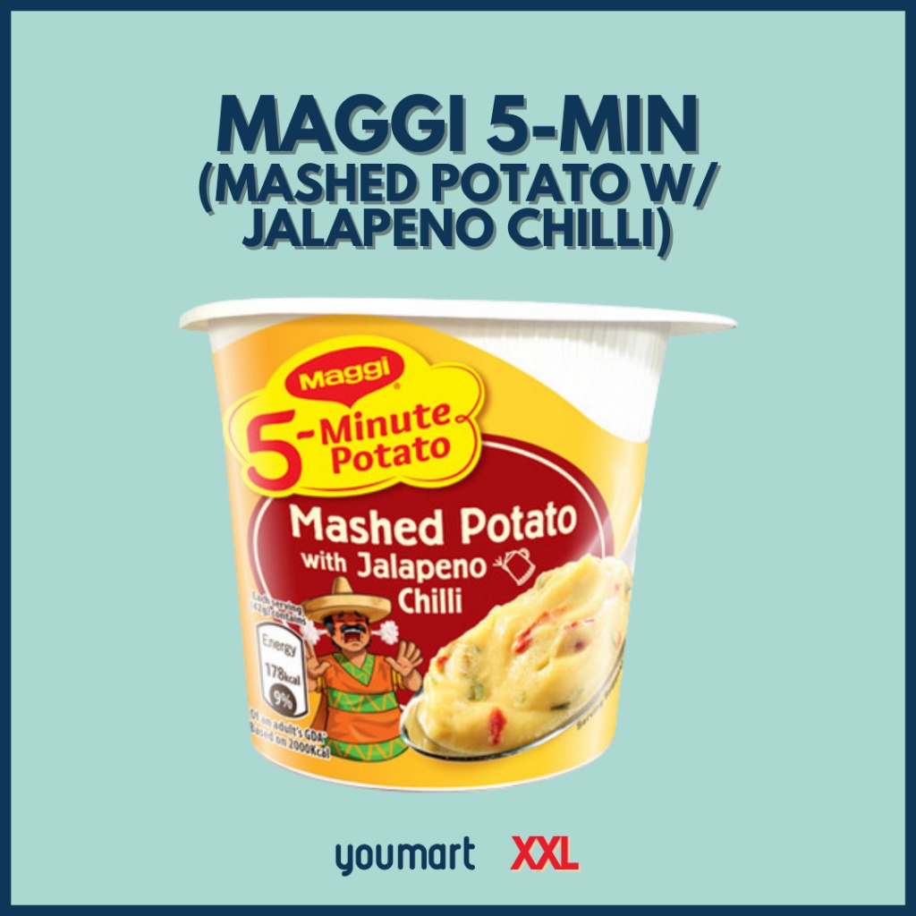 Maggi 5-Min Mashed Potato with Jalapeno Chilli by XXL (1 cup) | Shopee ...