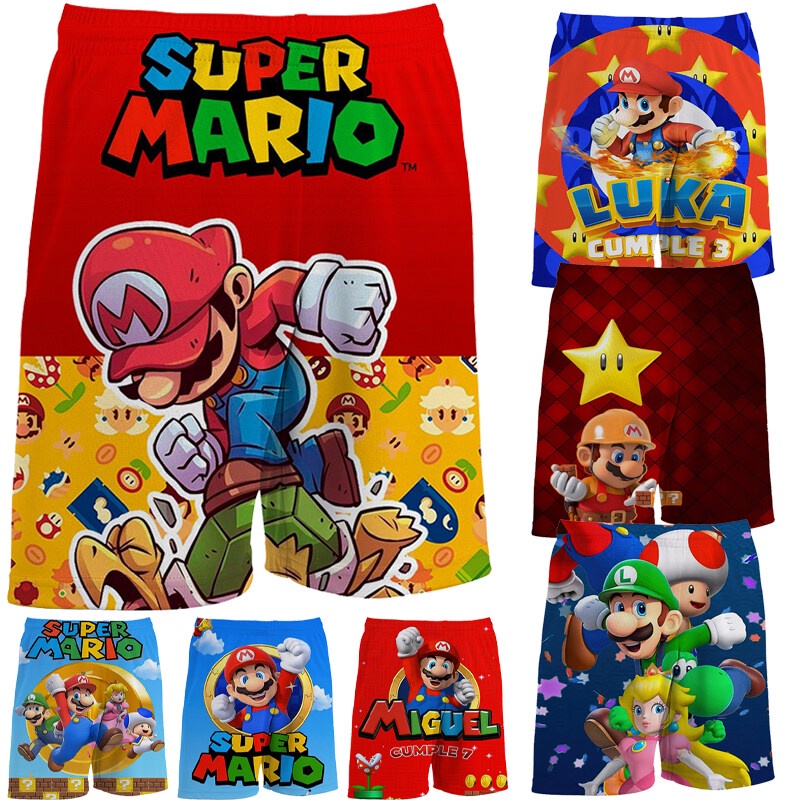 Super Mario Bros Beach Shorts Pants For Anime Cosplay Running Short ...