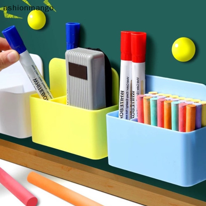 【AMSG】 Candy Color Magnetic Storage Box Plastic Whiteboard Marker Pen ...