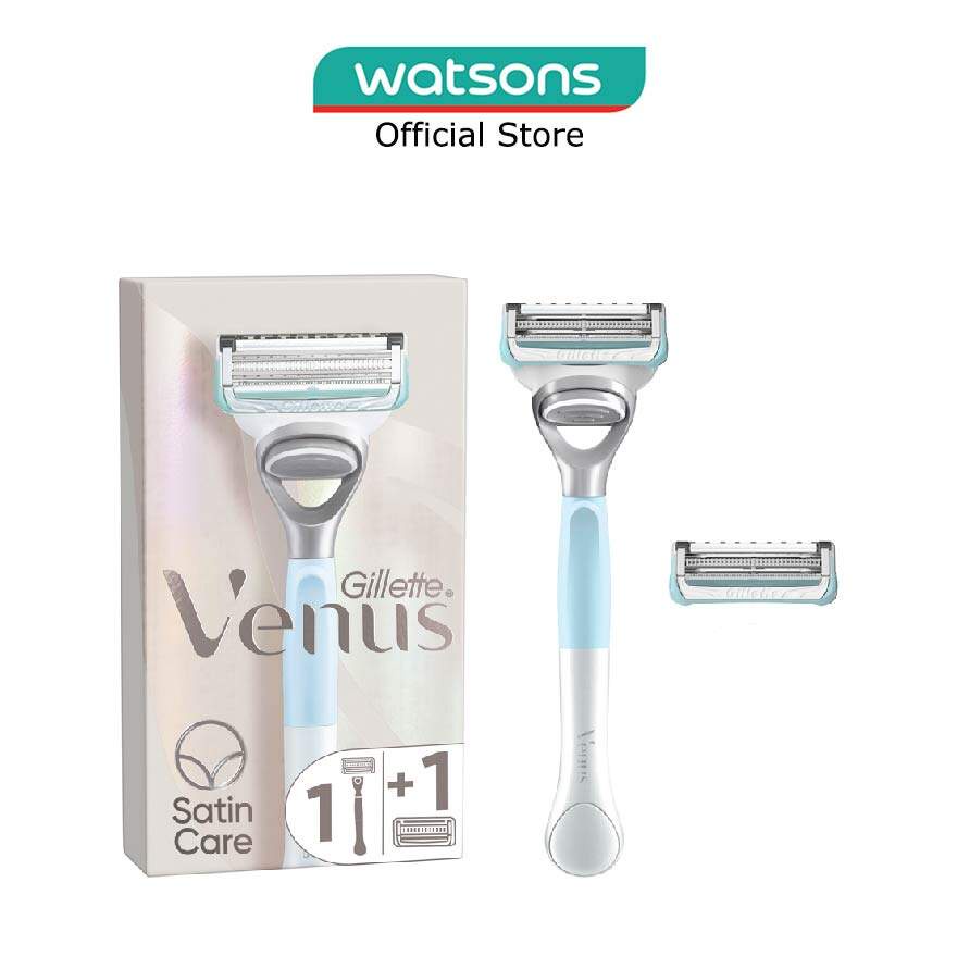 GILLETTE VENUS For Pubic Hair And Skin Women's Razor Handle + 2 Blade ...