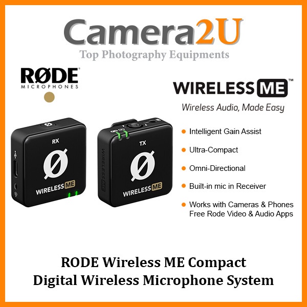 Rode Wireless ME Compact Digital Wireless Microphone System (2.4 GHz ...