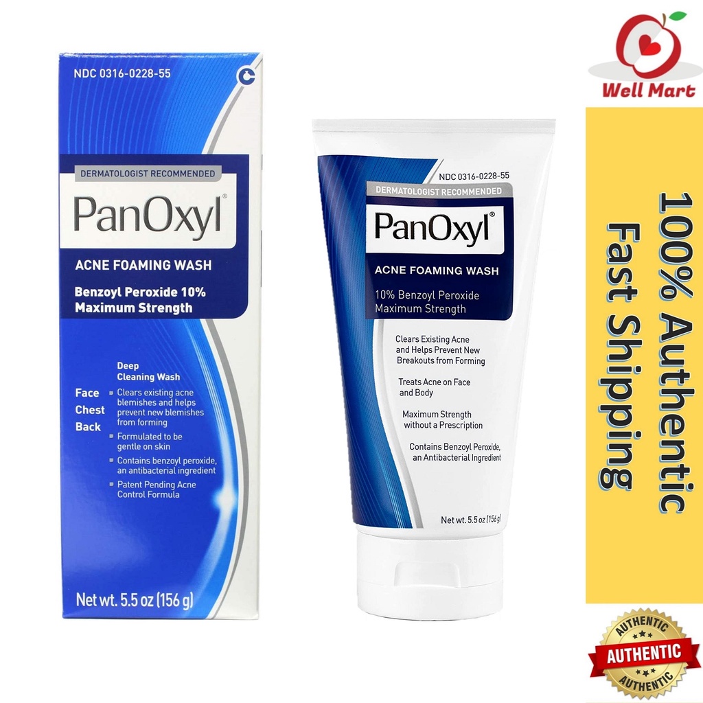 PanOxyl 10% Benzoyl peroxide Acne Foaming Wash/ Oil Control Moisturizer ...