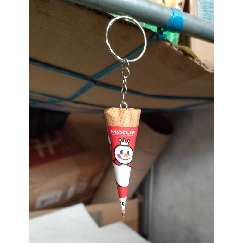GANTUNGAN Unique Cute MIXUE Miniature ICE CREAM CONE GANCI Keychain ...