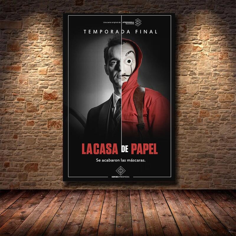 The House of Paper Canvas Painting Tv Show Season Money Heist Poster ...