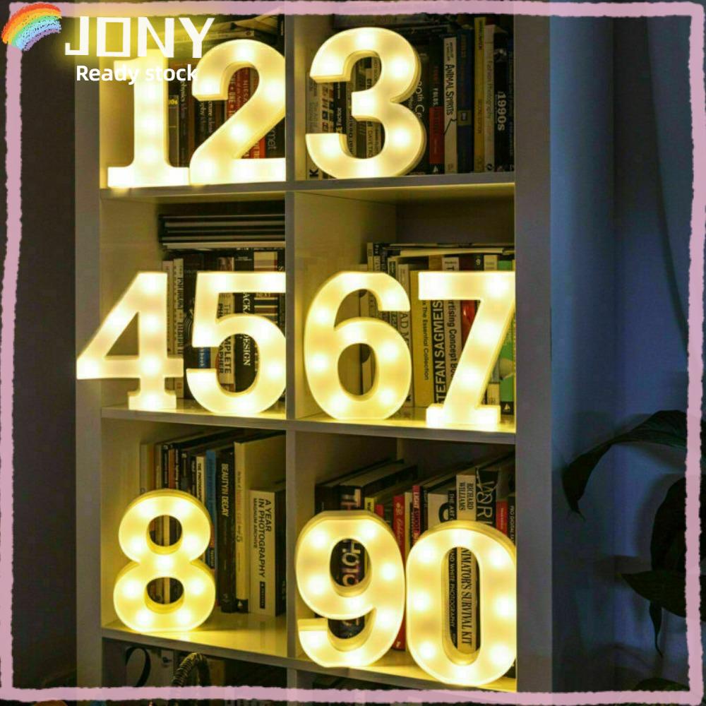 JONYE Digital LED Lights Creative Battery Powered Night Lights Standing ...