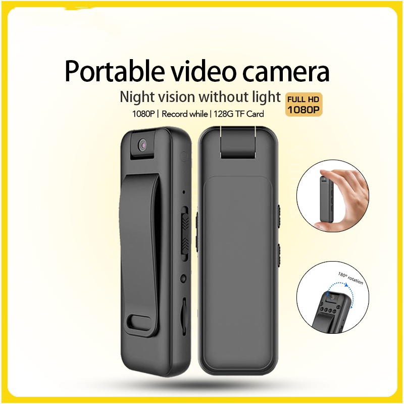Mini Camera Full HD 1080P Micro Body Camcorder Night Vision DV Video ...
