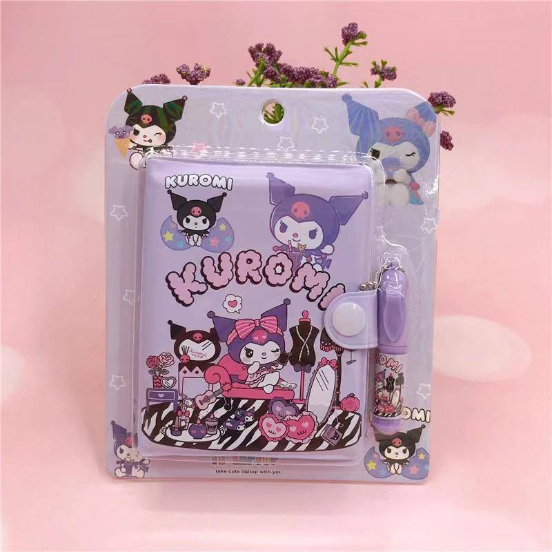 Sanrio Kuromi Loose-leaf Notebook With Pen Diary Horizontal line ...