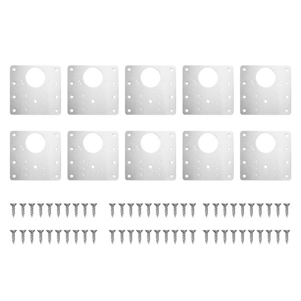 10Pcs Cabinet Hinge Repair Plate Kit Kitchen Cupboard Door Hinge ...