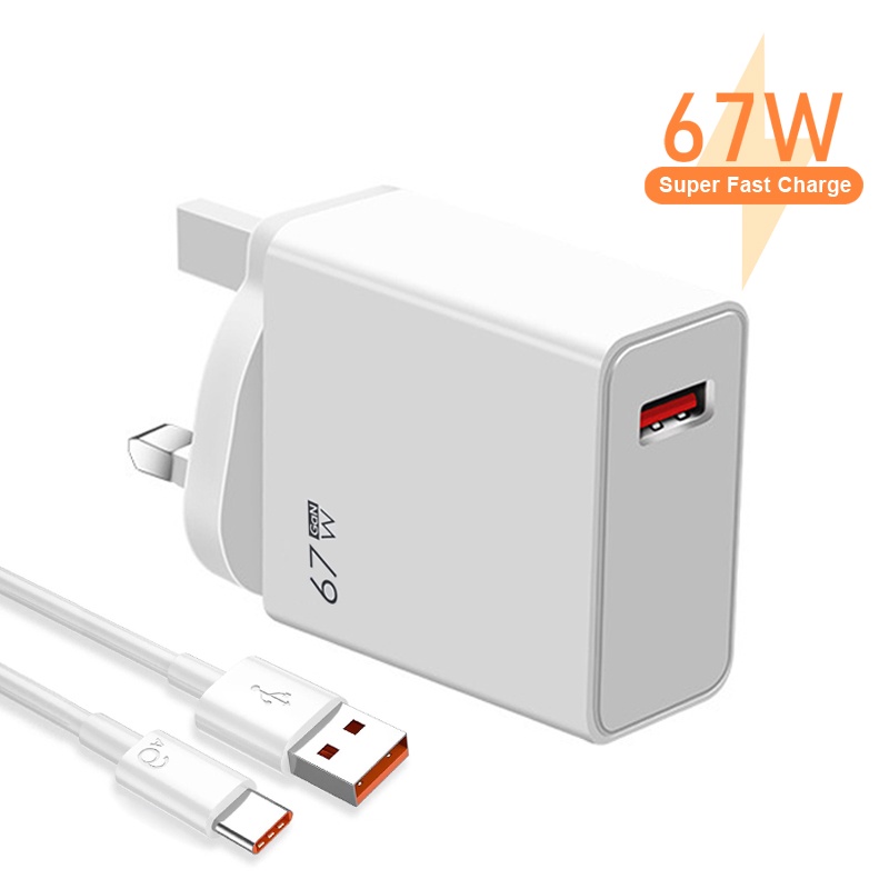 67W Super Fast Charging Power Adapter QC3.0 Quick Charger Fast Charge ...