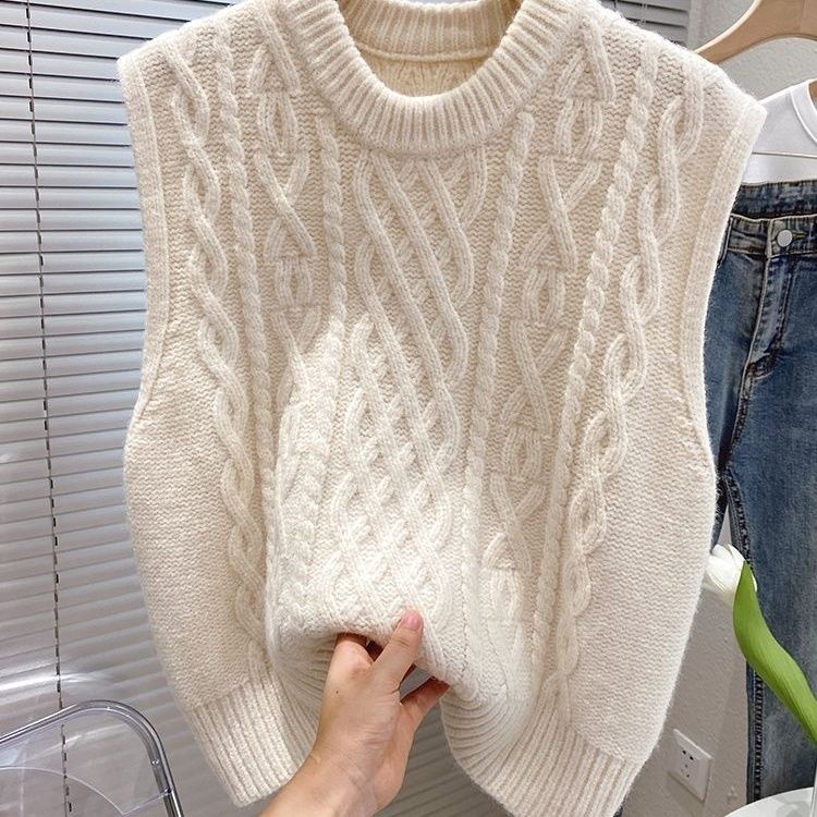 Autumn New Style Retro Sleeveless Knitted Vest Women | Shopee Singapore