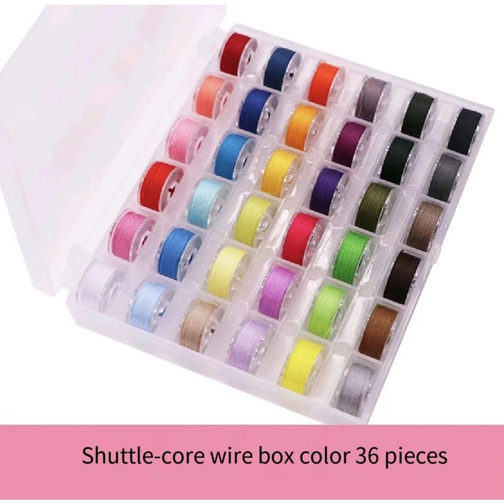 Color/white/black/25 frame 36 frame transparent bobbin case with thread ...