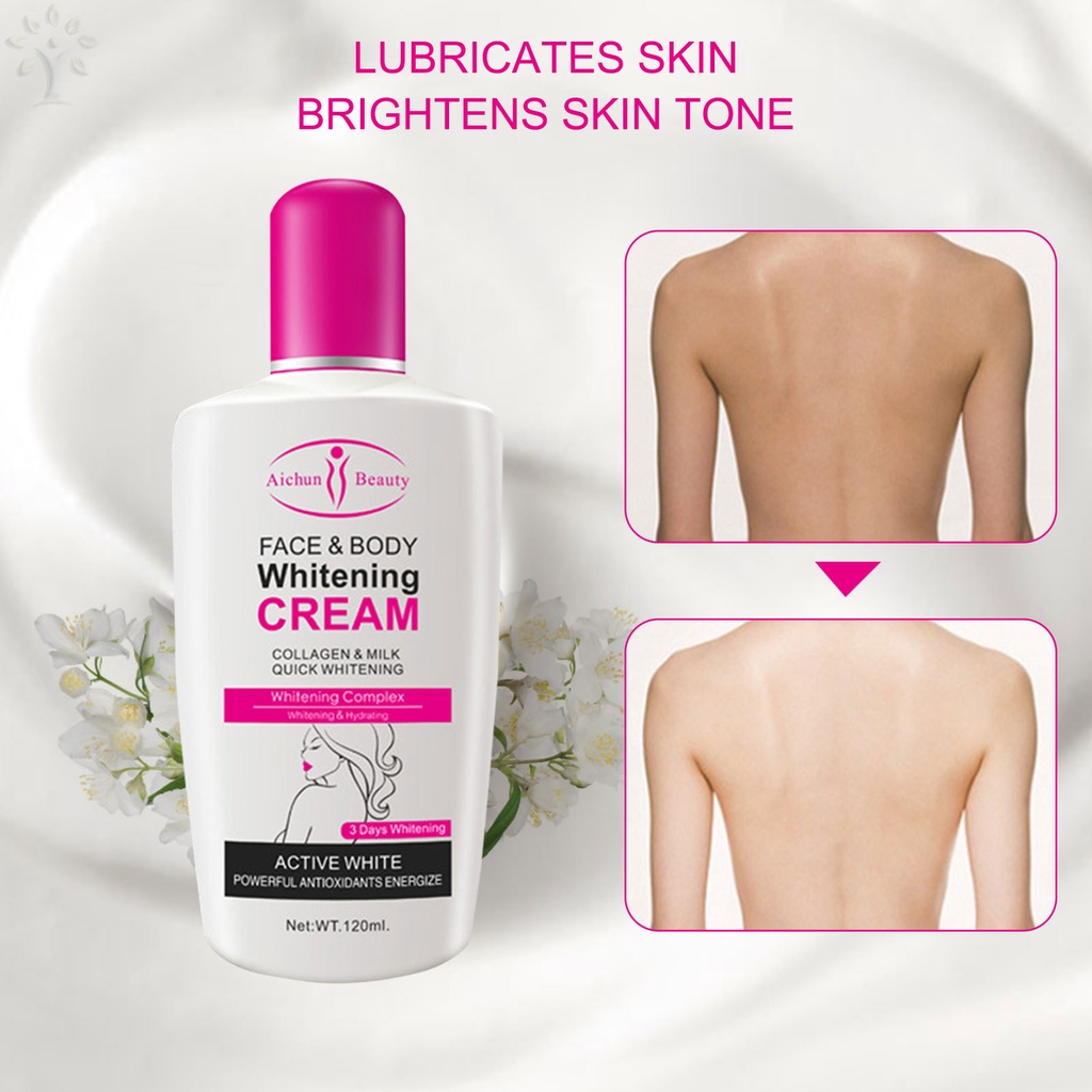 Allaloeue Aichun Beauty Collagen Milk Bleaching Face Body whitening Cream skin whitening ...