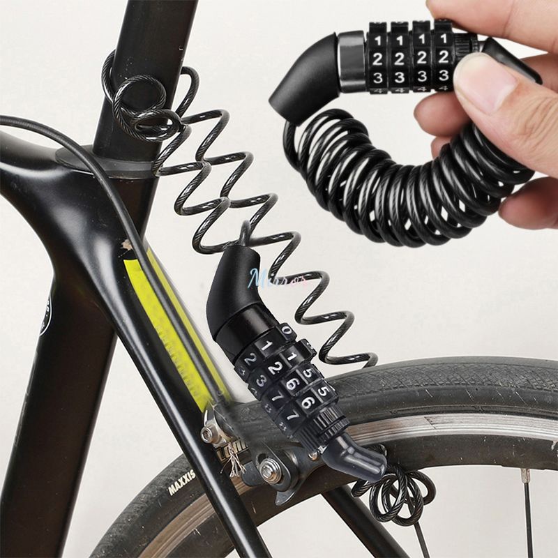 4-digit Bike Password Lock Anti-theft Extend To 1.5m Combination Number ...