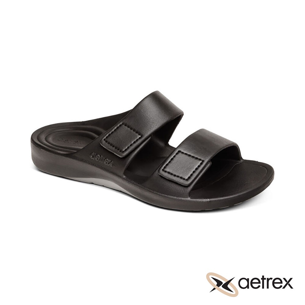 Aetrex Men's Milos Slides - Black | Shopee Singapore